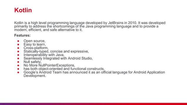 Kotlin for Android App Development Presentation | PPTX