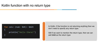 Kotlin functions | PPT