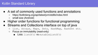 Kotlin workshop 2018-06-11 | PDF