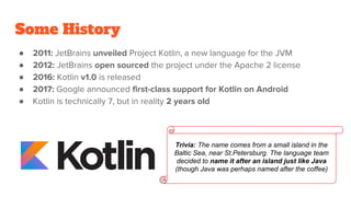 A short introduction to the Kotlin language for Java developers | PPT