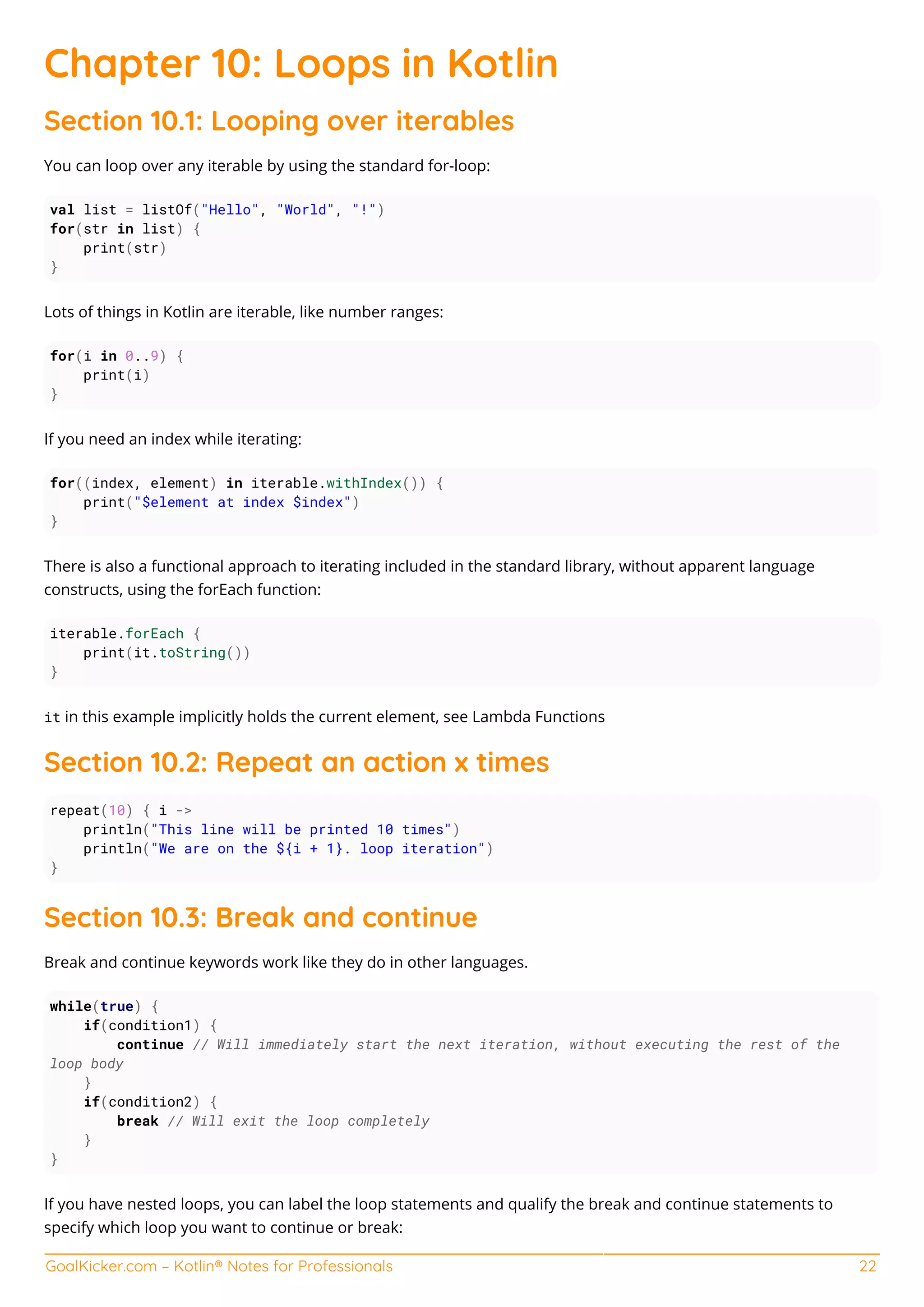 Kotlin notes for professionals | PDF