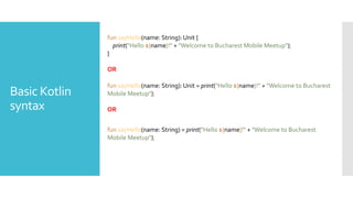 Kotlin presentation | PPTX
