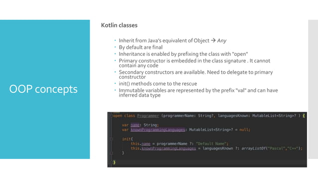 Kotlin presentation | PPTX
