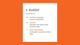 Kotlin server side frameworks | PPT