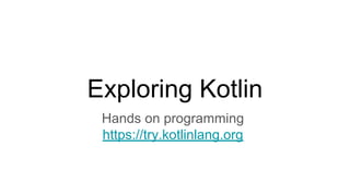 Kotlin tech talk | PPT