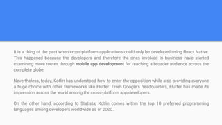 Kotlin vs Flutter: The Battle of Platforms | PPTX