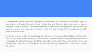 Kotlin vs Flutter: The Battle of Platforms | PPTX