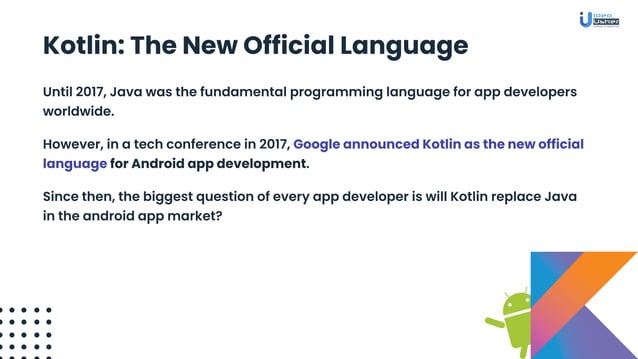 Kotlin vs Java | A Comparative Analysis | IDEA USHER | PPT Kotlin vs Java | A Comparative Analysis | IDEA USHER | PPT