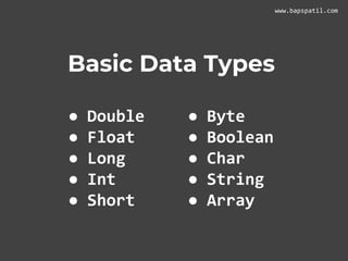 Kotlin vs Java • Bapusaheb Patil • TechieAid Talk | PDF | Programming ...