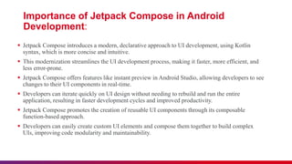 Kotlin With JetPack Compose Presentation | PPTX