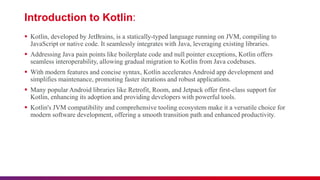 Kotlin With JetPack Compose Presentation | PPTX