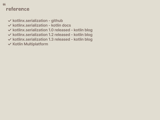 kotlinx.serialization | PPT