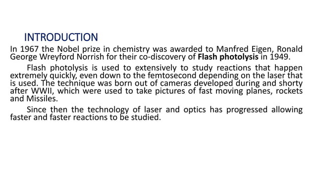 Flash photolysis and Shock tube method | PPTX | Cameras and Camcorders ...