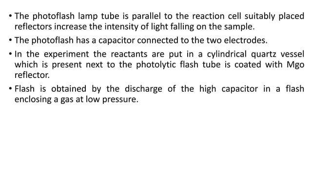Flash photolysis and Shock tube method | PPTX | Cameras and Camcorders ...