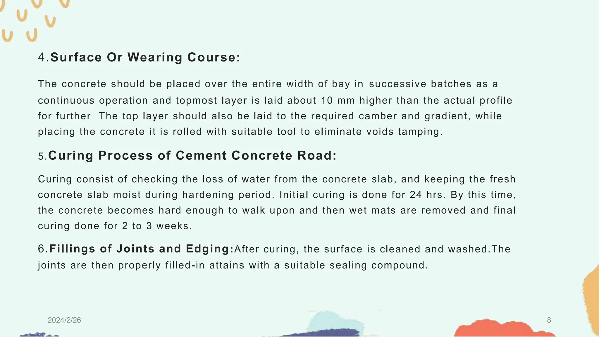 Construction of Road pavement Civil Engineering | PPTX