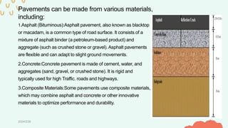 Construction of Road pavement Civil Engineering | PPTX