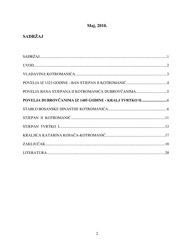 Kotromanici ij | DOC