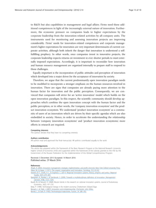 Conceptualizing the Innovation Process Towards the ‘Active Innovation ...