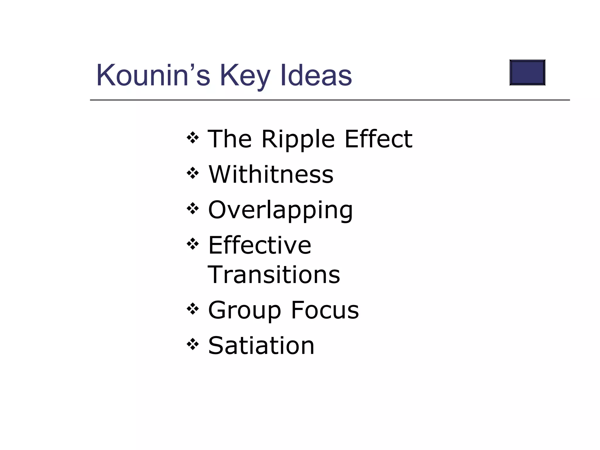 Kounin Model | PPT