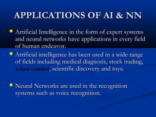 ARTIFICIAL INTELLIGENCE & NEURAL NETWORKS | PPT