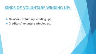 Voluntary winding up. | PPTX