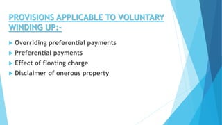 Voluntary winding up. | PPTX