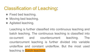 Koushik sn assignment - leaching equipment (1) | PPTX