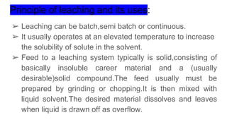 Koushik sn assignment - leaching equipment (1) | PPTX