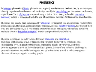 KOUSIK_GHOSHPhenetics and Cladistics2020-04-05Phenetics and Cladistics.pptx