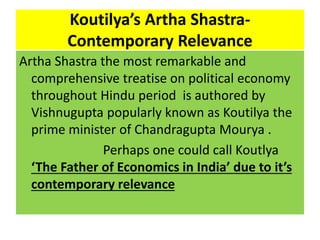 Koutilya’s artha shastra contemporary relevance | PPTX