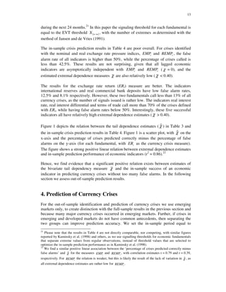 Early Warning Systems for Currency Crises: A Multivariate Extreme Value Approach | PDF