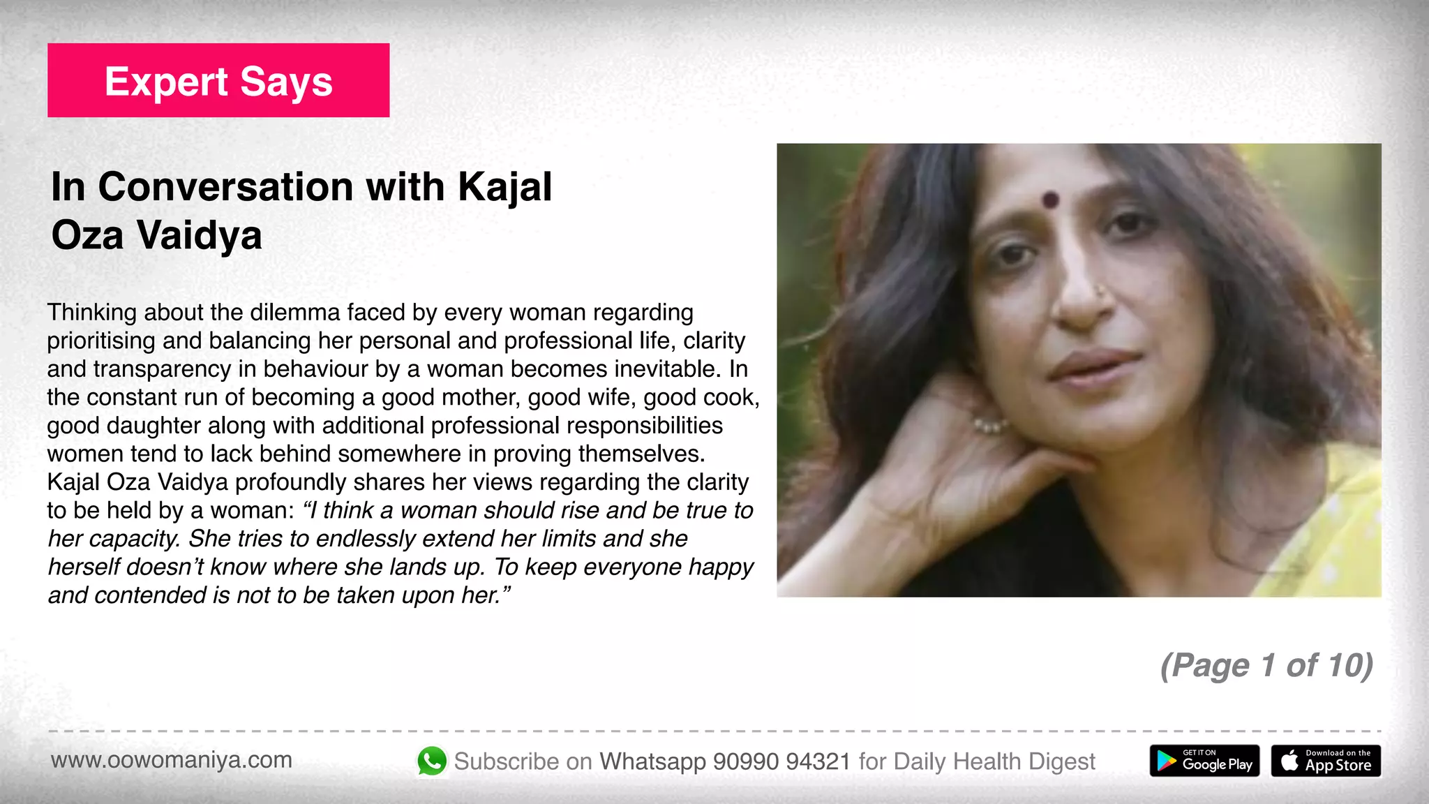 In Conversation with Kajal Oza Vaidya | PDF