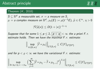 On maximal and variational Fourier restriction | PPT