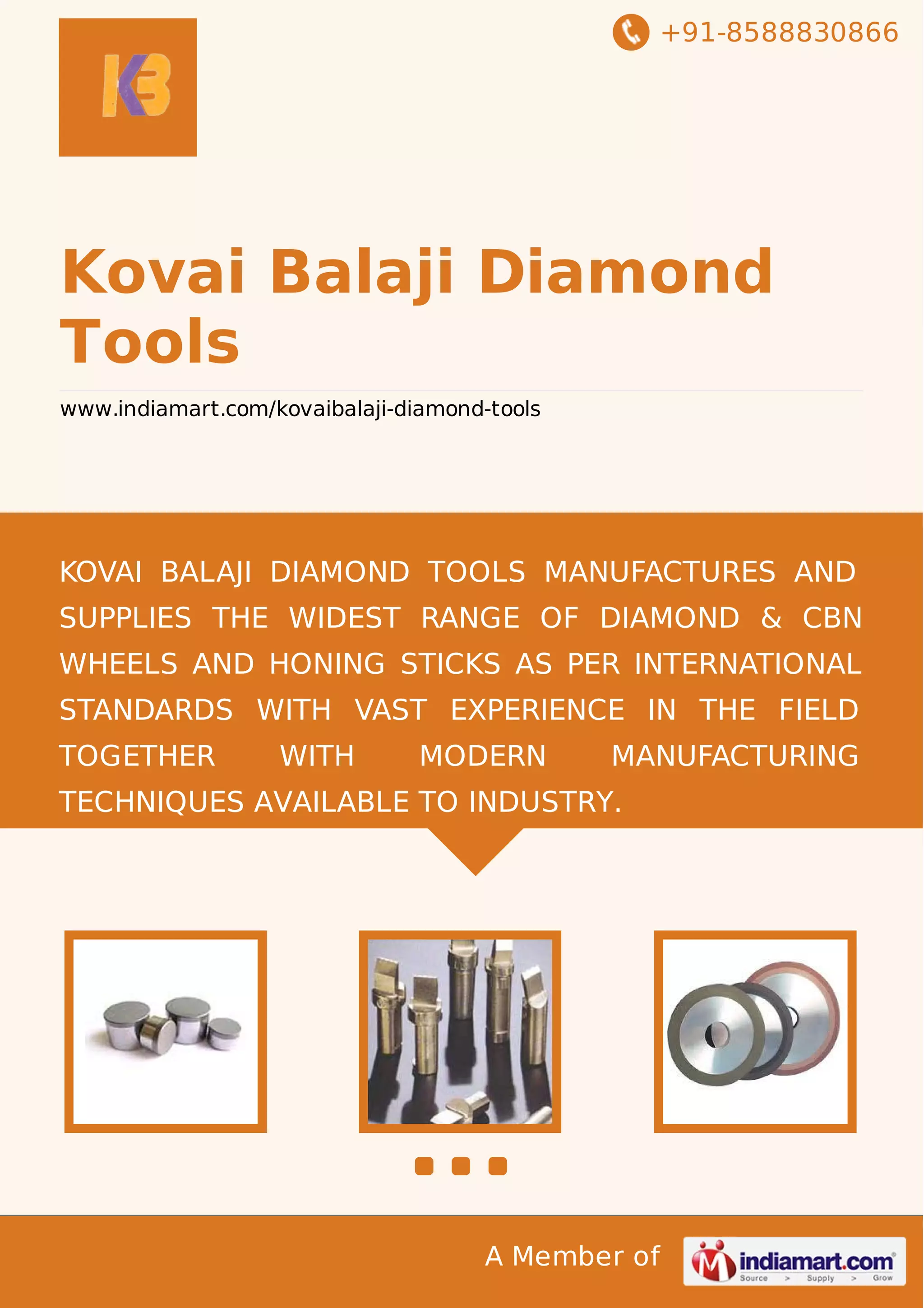 Kovai Balaji Diamond Tools, Coimbatore, Diamond Tools | PDF