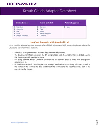 GitLab Integration Adapter - Datasheet | PDF