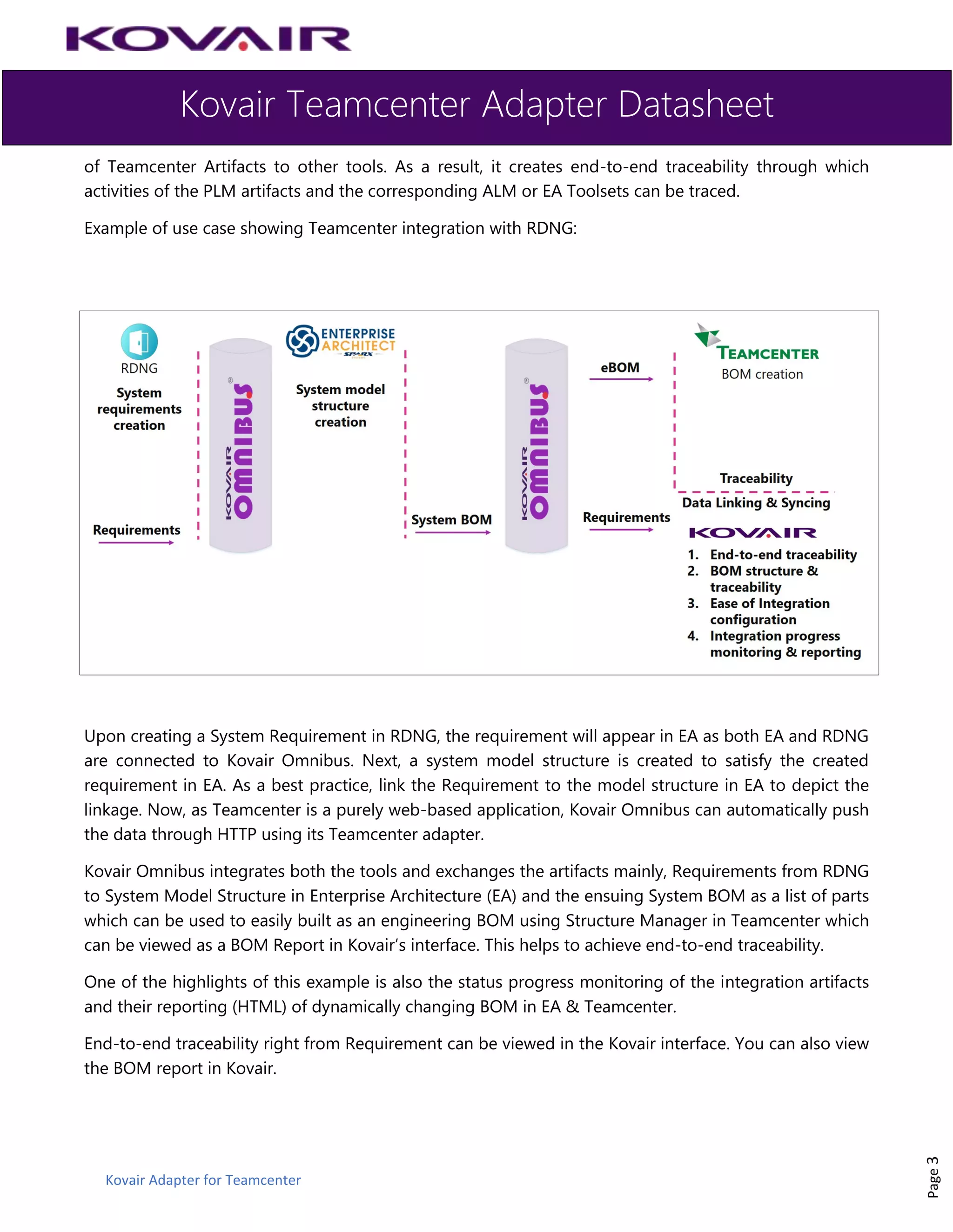 Teamcenter Integration Adapter - Datasheet | PDF