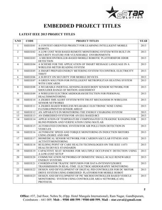 Kovai star solution embedded titles 2013 14 | PDF