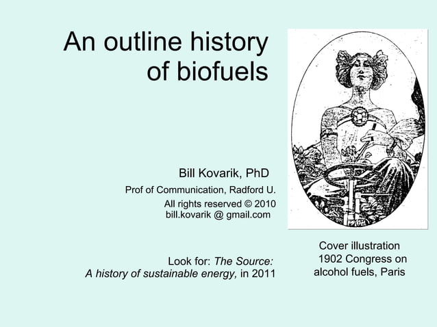 A short history of biofuels | PPT | Chemistry | Science