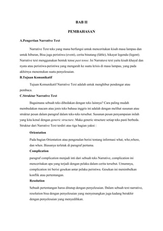 Makalah Narative Text | DOC