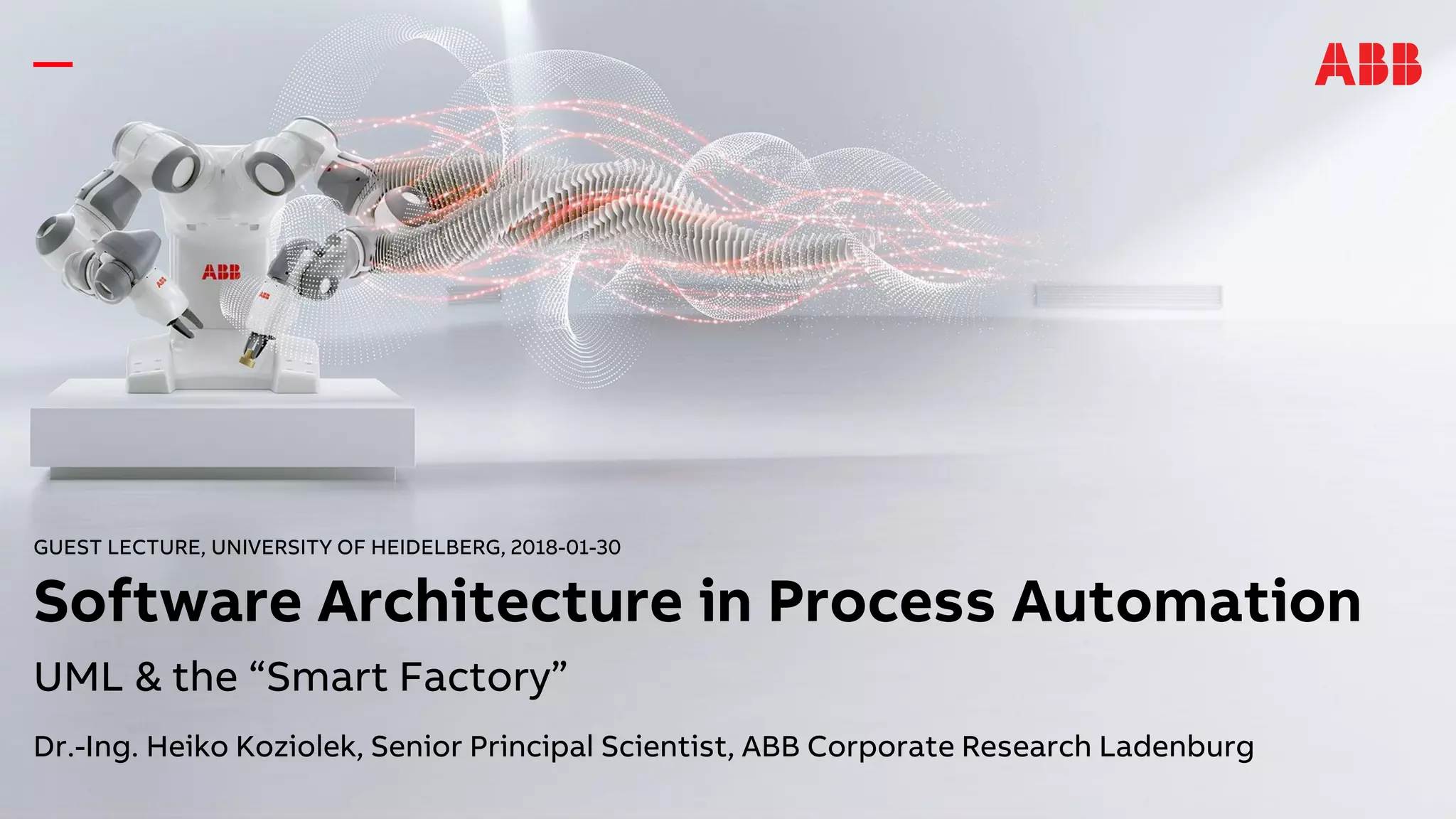 Software Architecture in Process Automation: UML & the "Smart Factory" | PDF