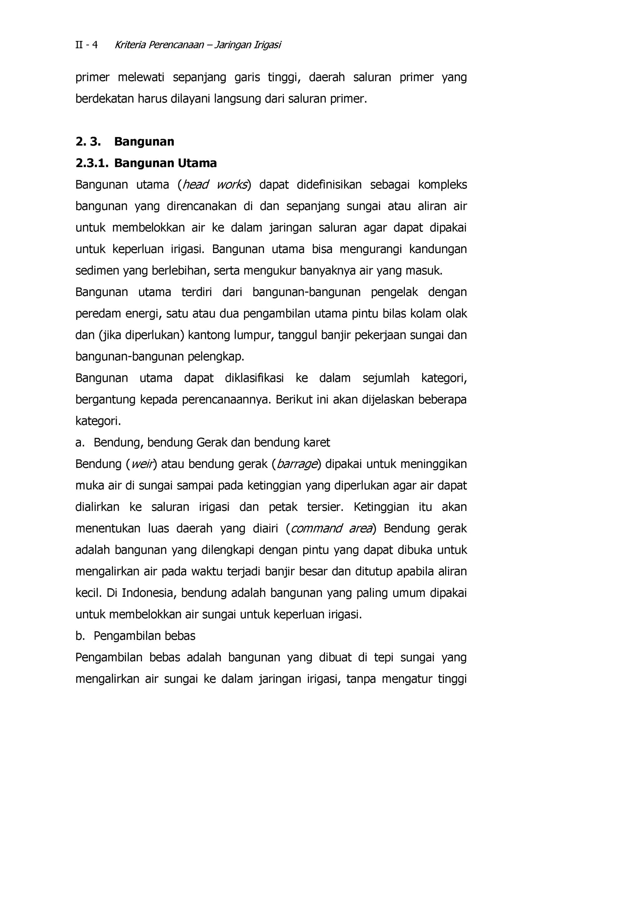 Kp 01 - perencanaan jaringan irigasi | PDF