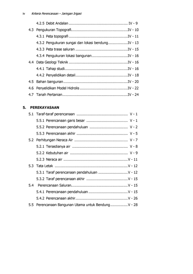 Kp 01 - perencanaan jaringan irigasi | PDF