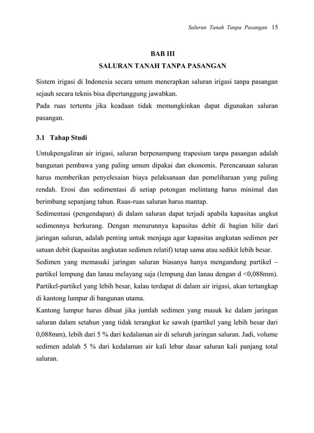 Kriteria Perencanaan-KP 03-saluran-Tahun 2013 | PDF