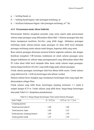 Kriteria Perencanaan-KP 03-saluran-Tahun 2013 | PDF