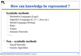 Knowledge Representation & Reasoning | PPT
