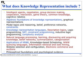 Knowledge Representation & Reasoning | PPT