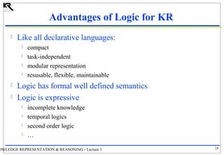 Knowledge Representation & Reasoning | PPT
