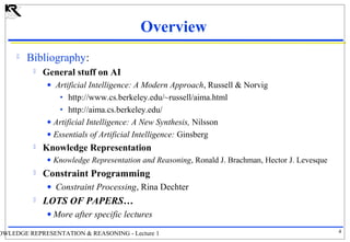 Knowledge Representation & Reasoning | PPT