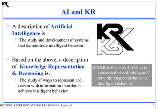 Knowledge Representation & Reasoning | PPT
