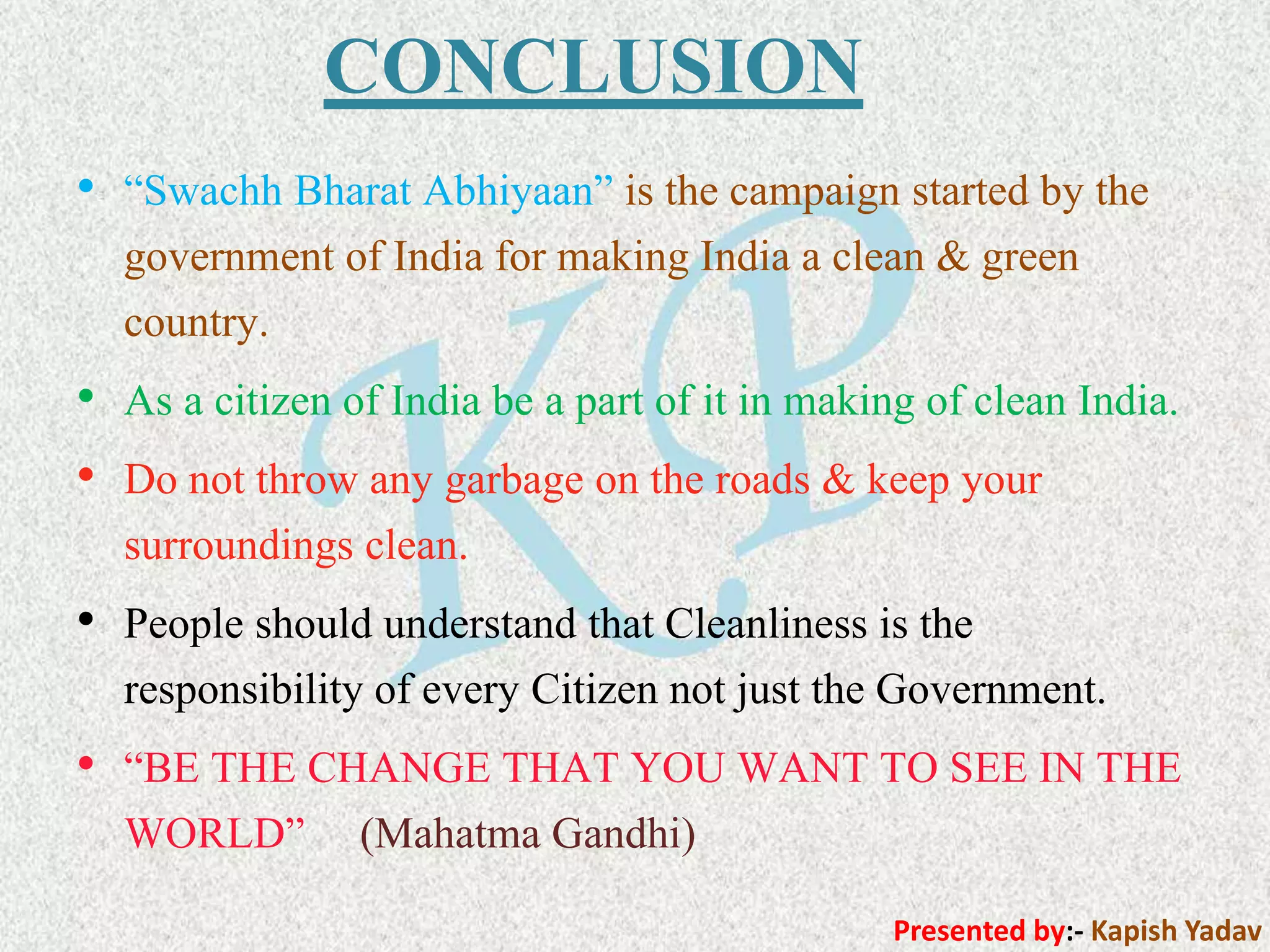 Clean India Campaign | PPTX